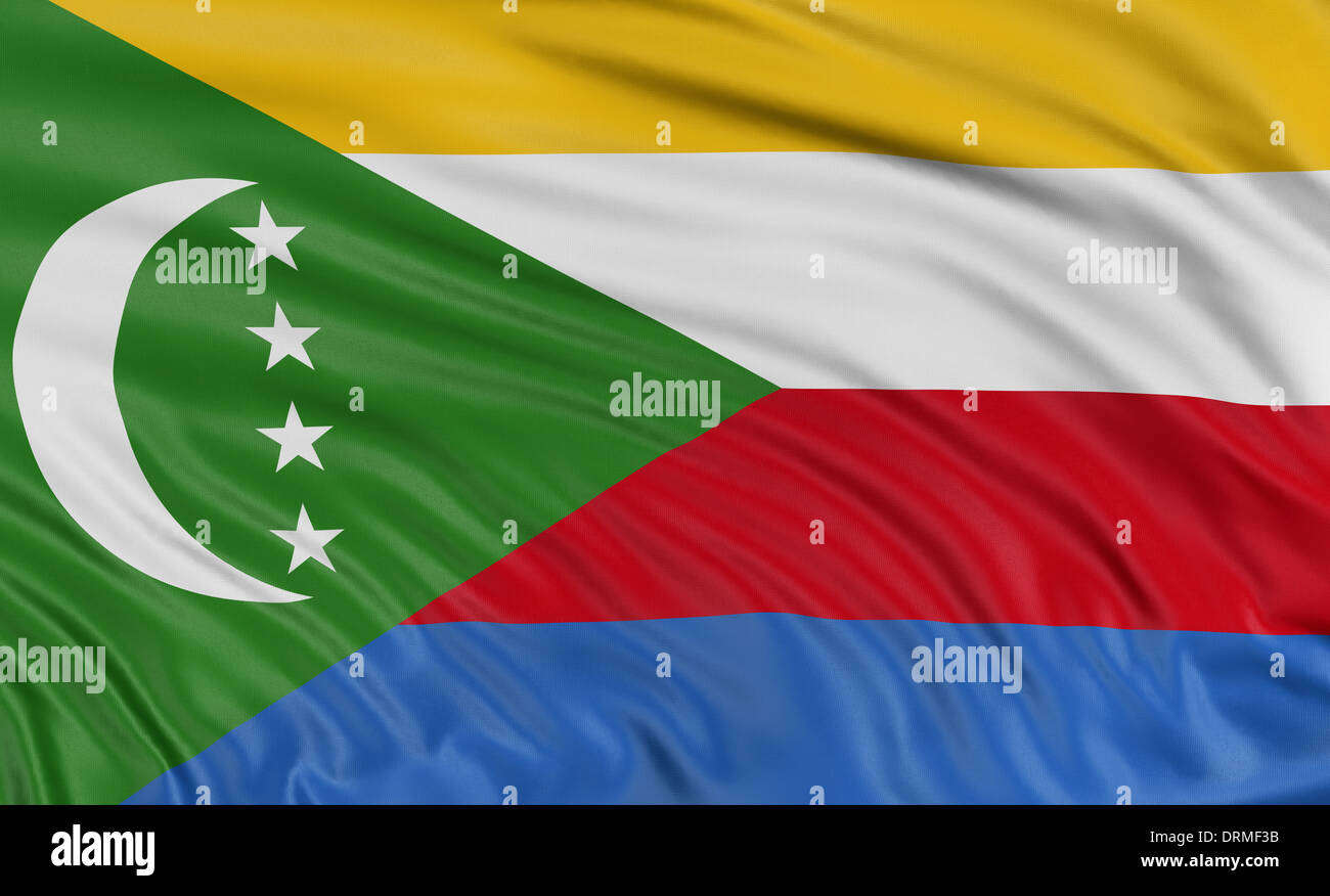 3D Comoros flag Stock Photo - Alamy
