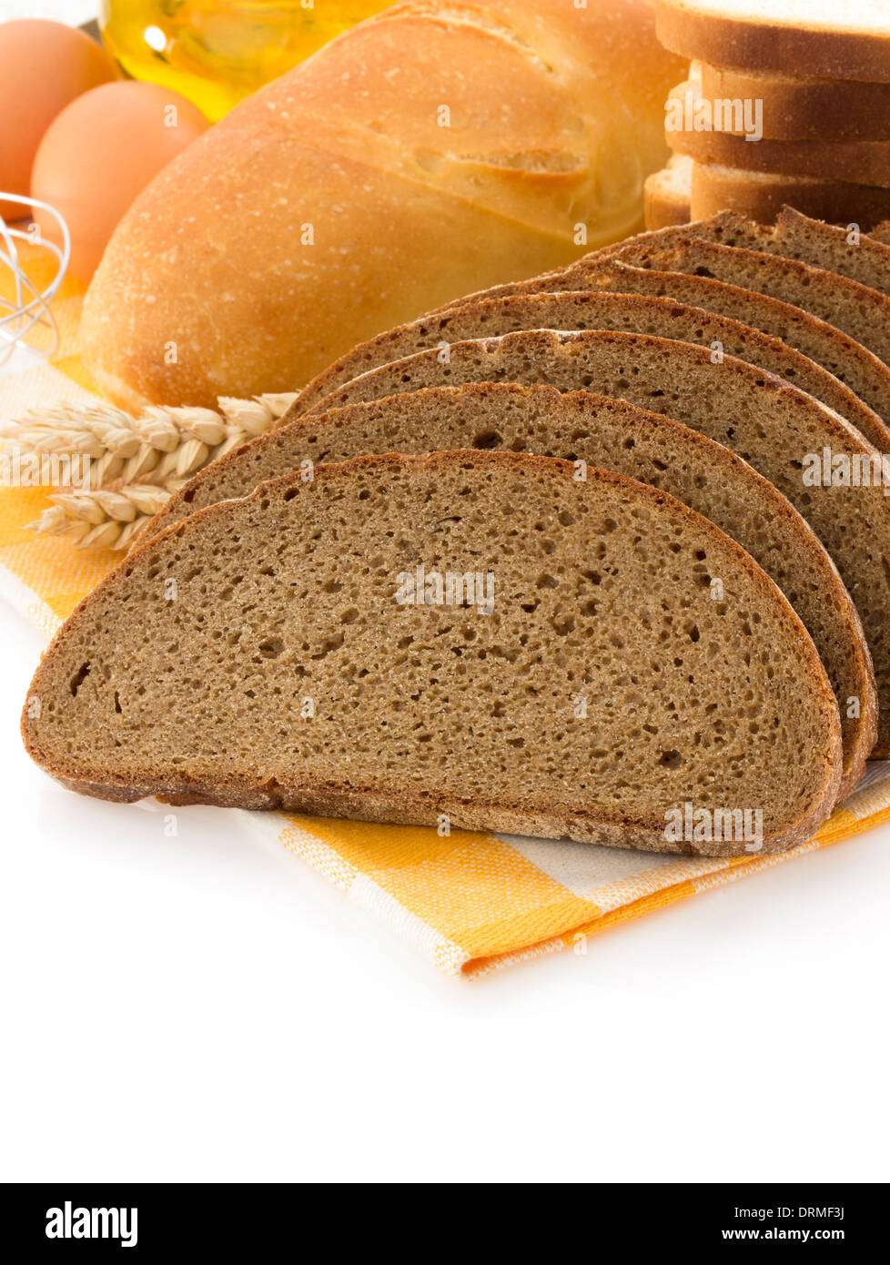 fresh bread isolated on white background Stock Photo - Alamy