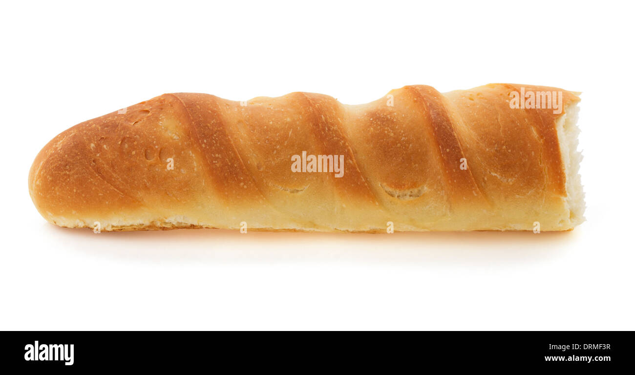 french bread isolated on white background Stock Photo - Alamy