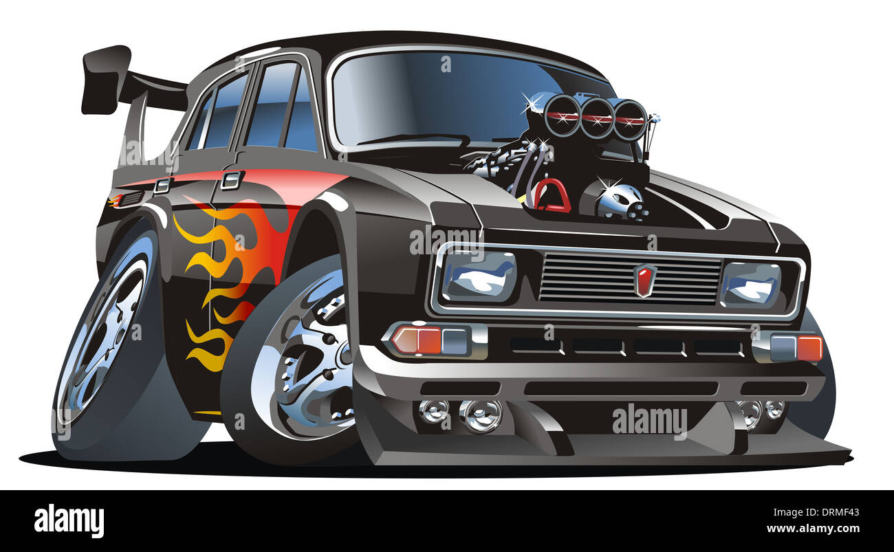 retro cartoon hotrod Stock Photo - Alamy