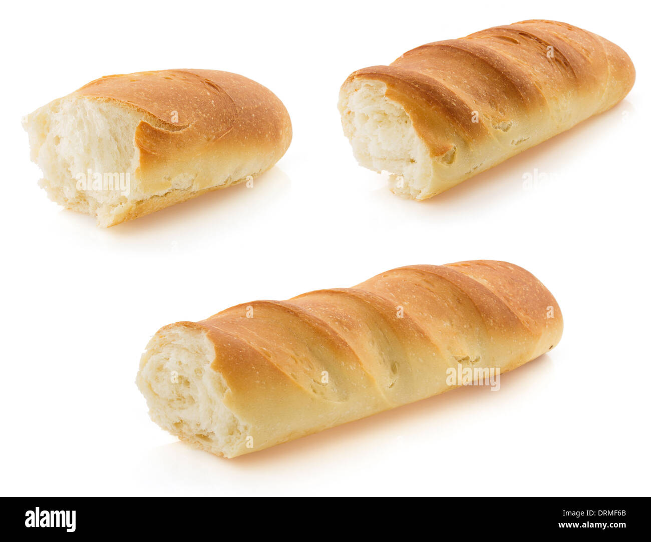 french bread isolated on white background Stock Photo - Alamy
