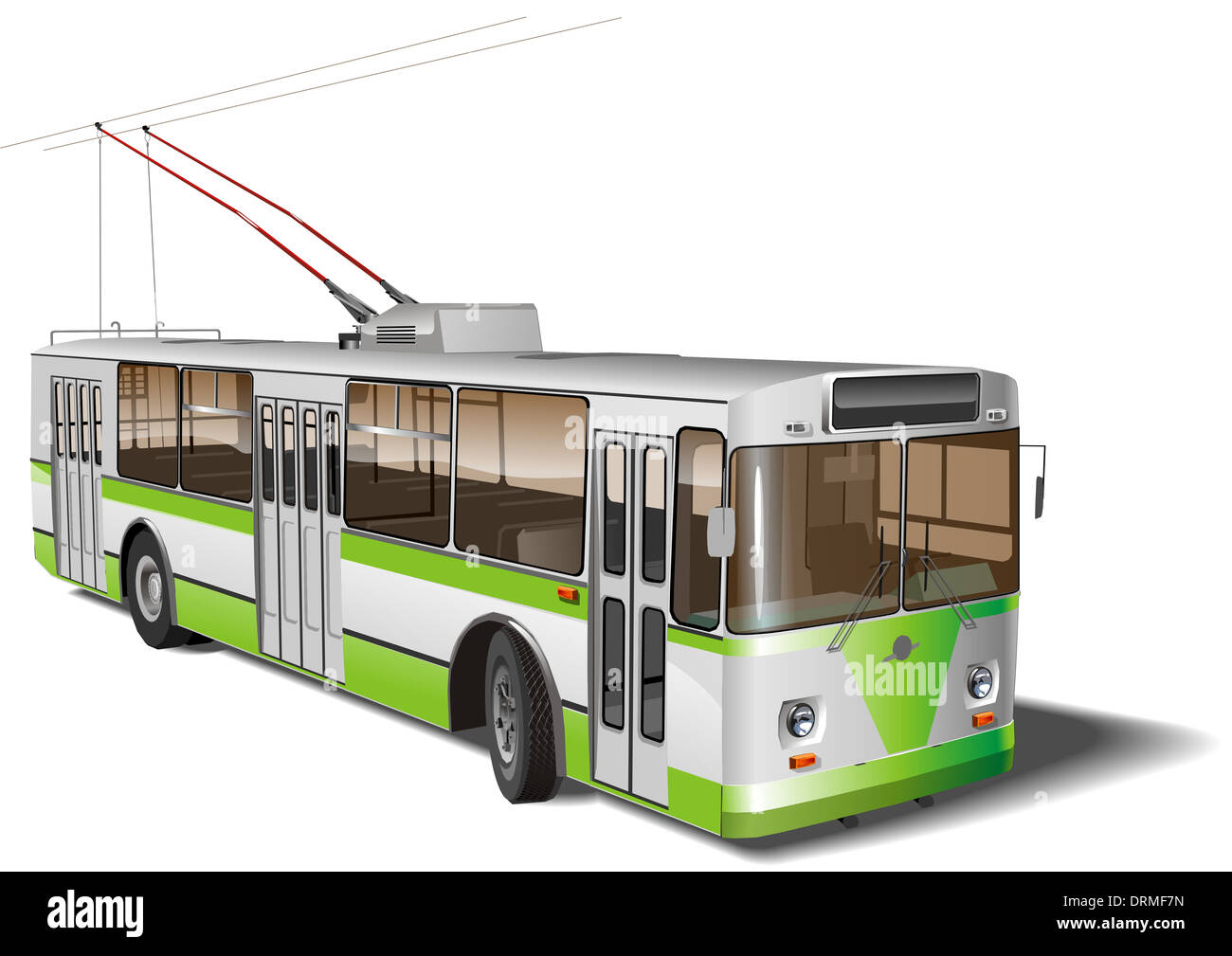 City trolleybus isolated Stock Photo - Alamy