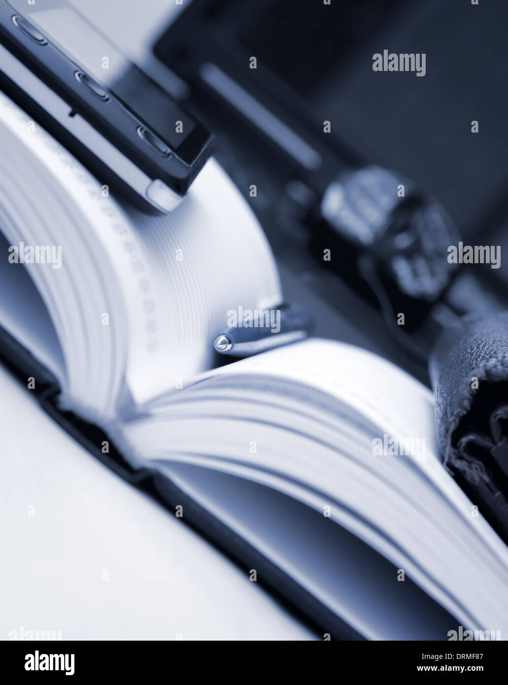 Pen, notebook, computer Stock Photo - Alamy