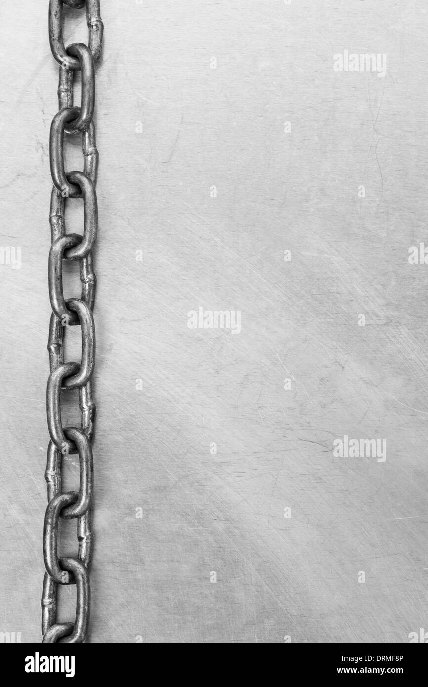 chain frame on metal texture background Stock Photo - Alamy