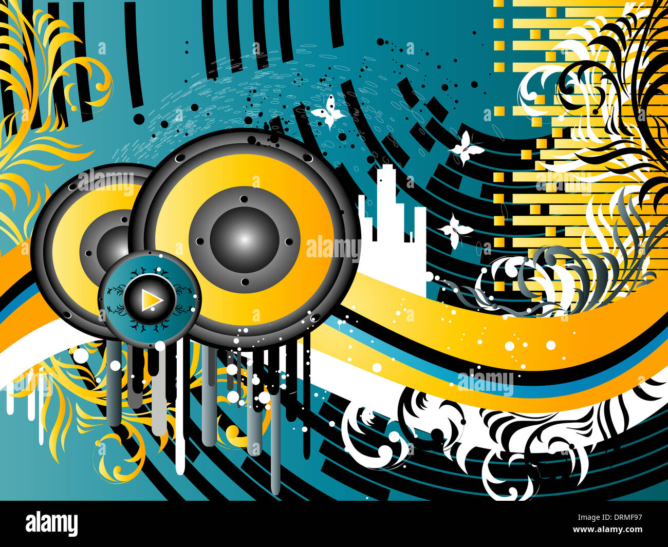 Grunge Music Background Stock Photo - Alamy
