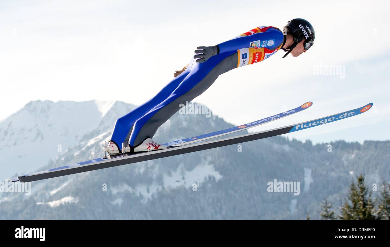 Norway's Ole Martin Storlien in action during the ski jumping event of ...