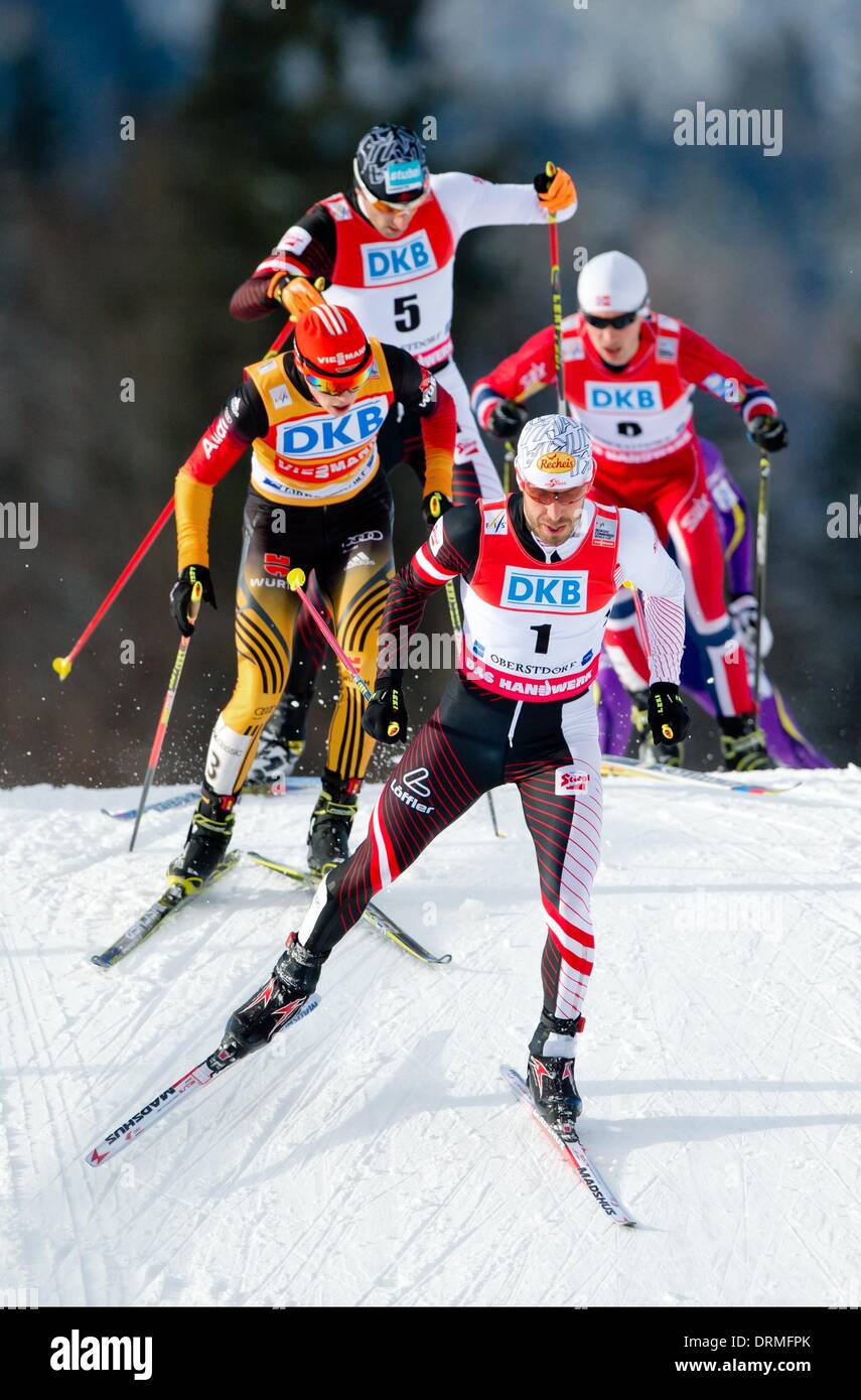 Austria's Christoph Bieler (FRONT-BACK), Germany's Eric Frenzel ...