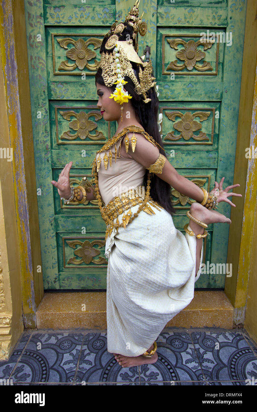 Apsara Dancer beautiful supernatural female in asian mythology Stock ...