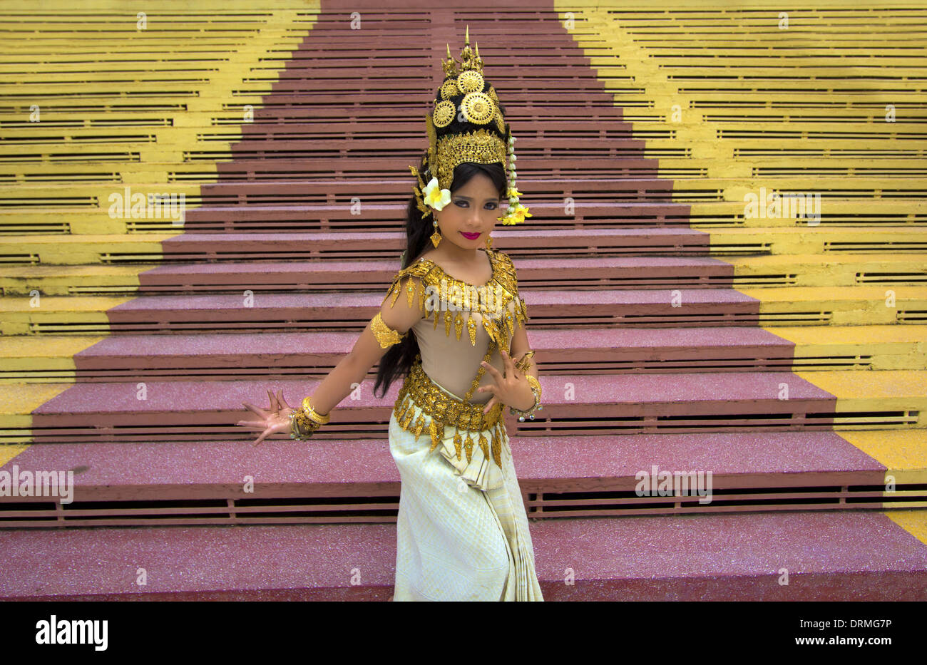 Apsara Dancer beautiful supernatural female in asian mythology Stock ...