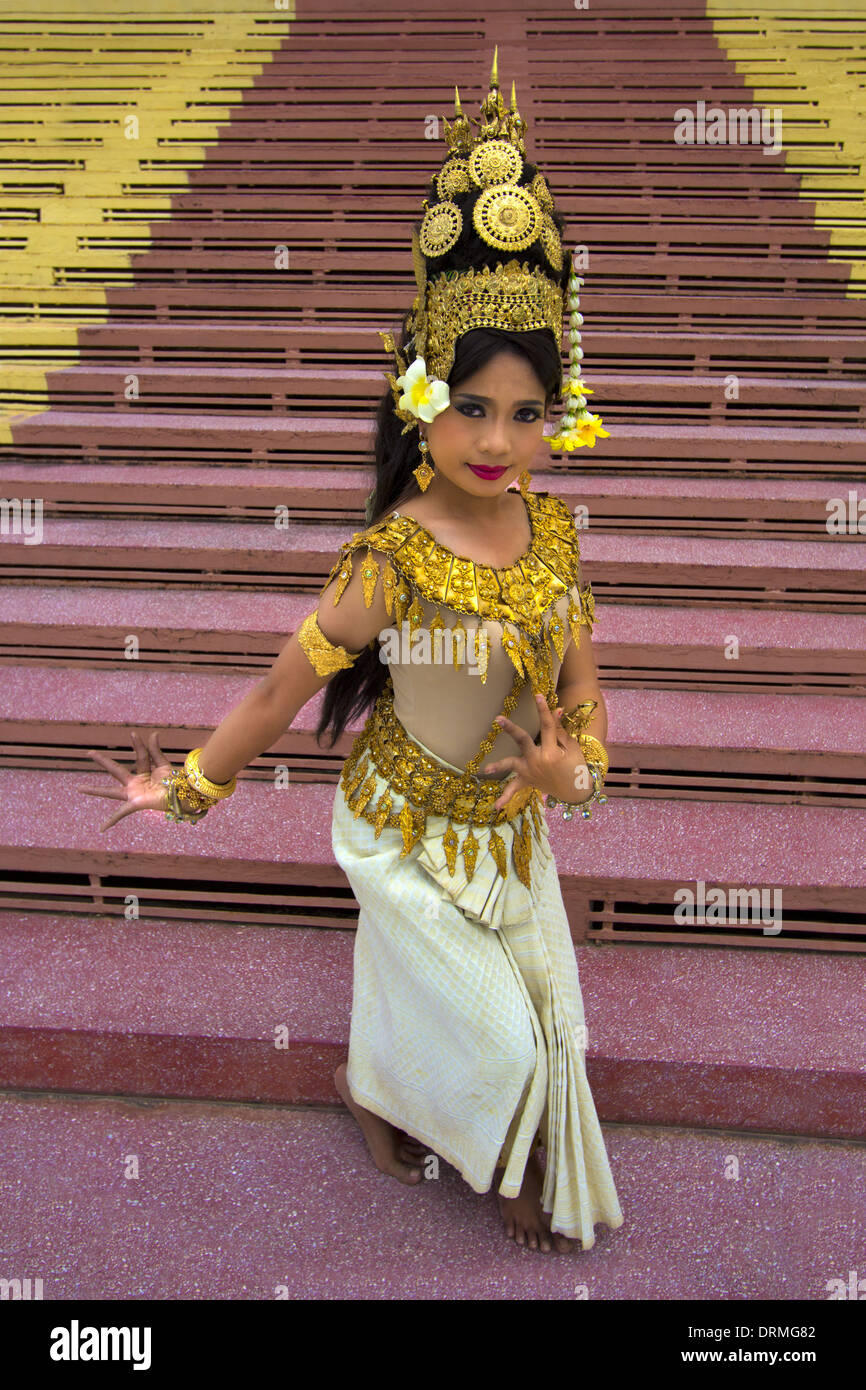 Apsara Dancer beautiful supernatural female in asian mythology Stock ...