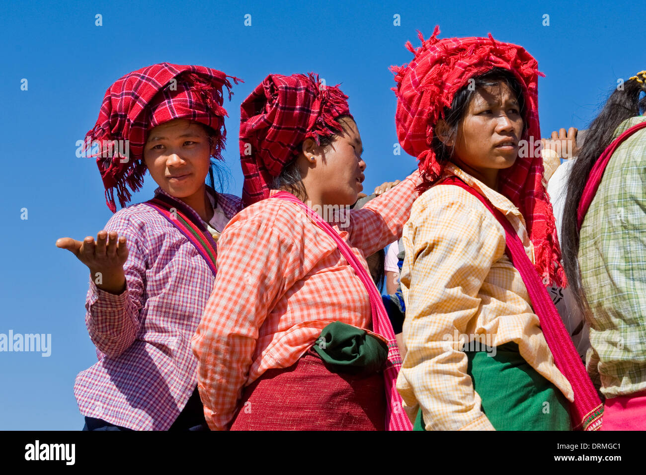 Myanmar, Inle lake, Pa O women tribe Stock Photo - Alamy