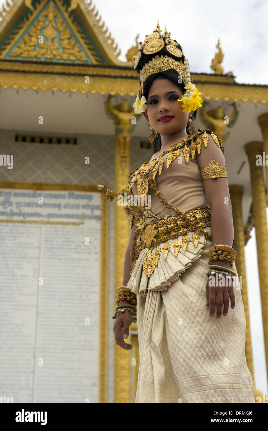 Apsara Dancer beautiful supernatural female in asian mythology Stock ...