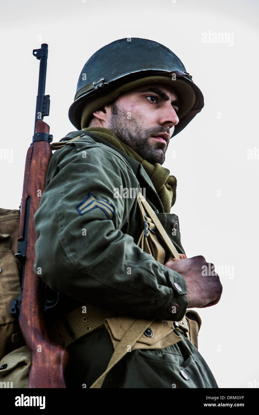 Military on beach in Anzio Stock Photo - Alamy