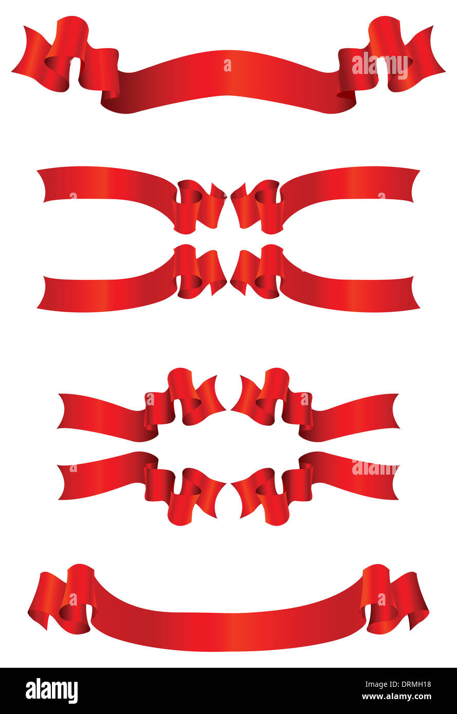 set of red banners Stock Photo - Alamy