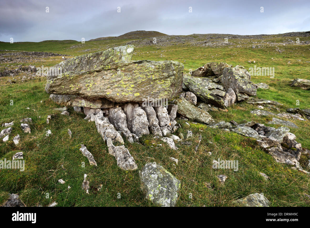 The Norber Erratics rock formations, Norber Dale near the village of ...