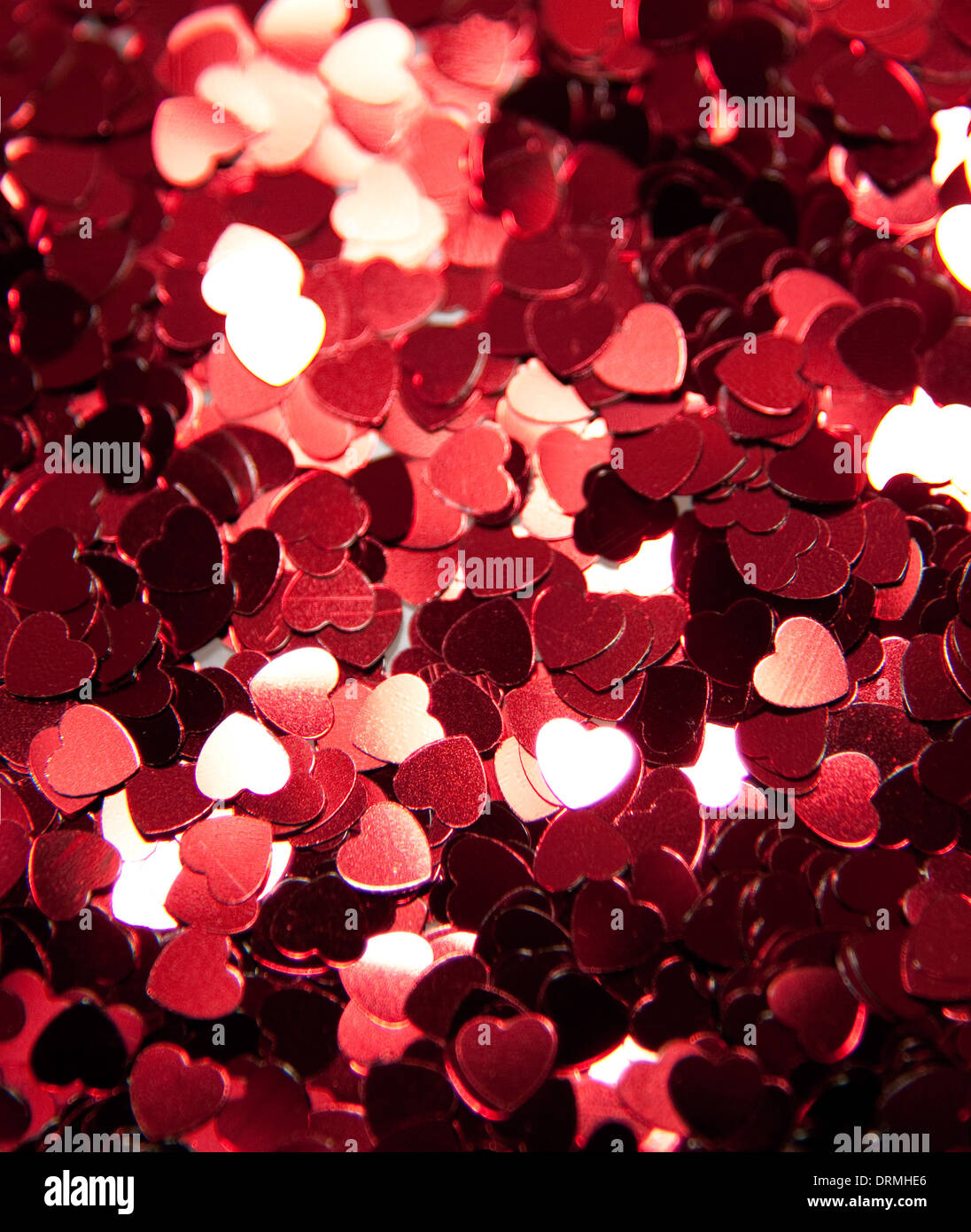 Heart-shaped confetti, London Stock Photo - Alamy