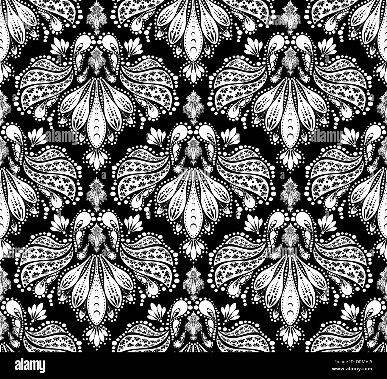 Decorative seamless floral ornament Stock Photo - Alamy