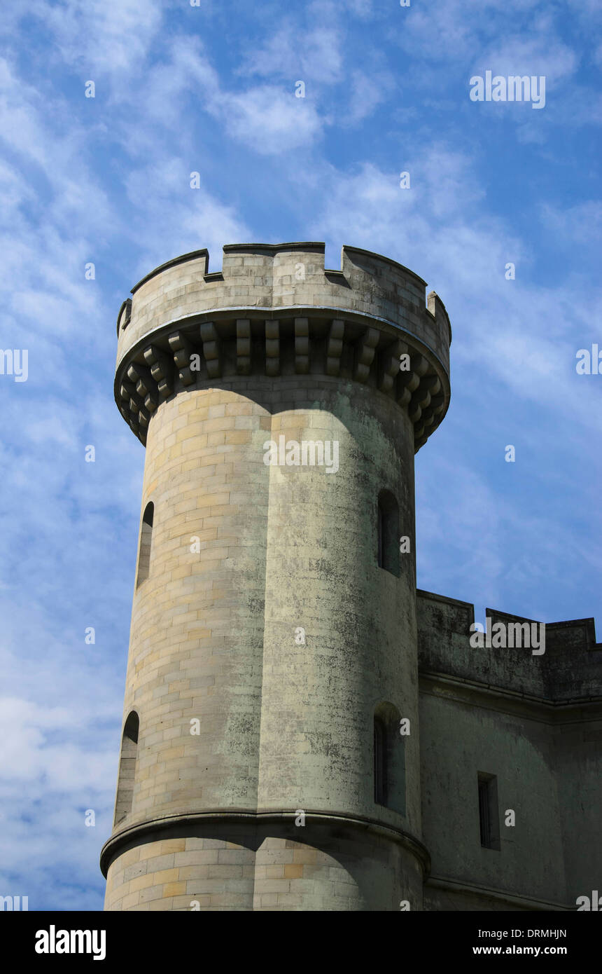 Castle turret Eastnor Herefordshire UK Stock Photo - Alamy