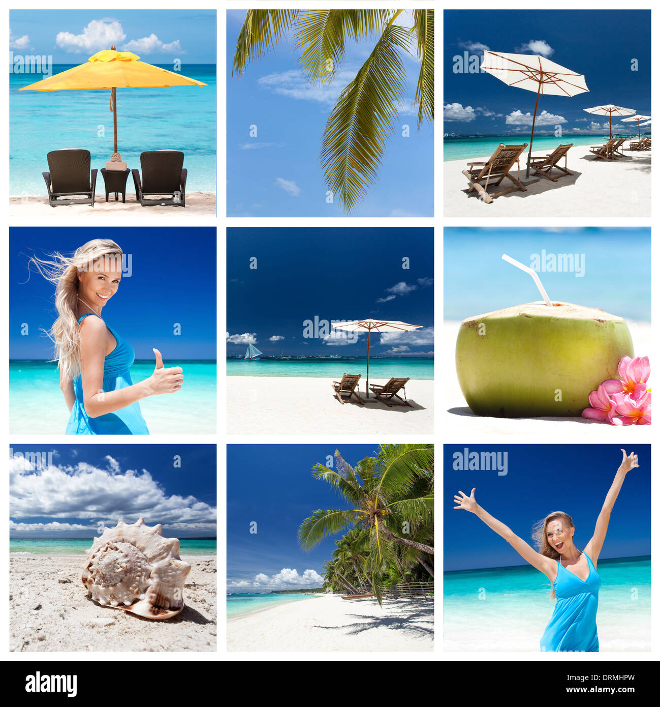 Tropical flower collage hi-res stock photography and images - Alamy