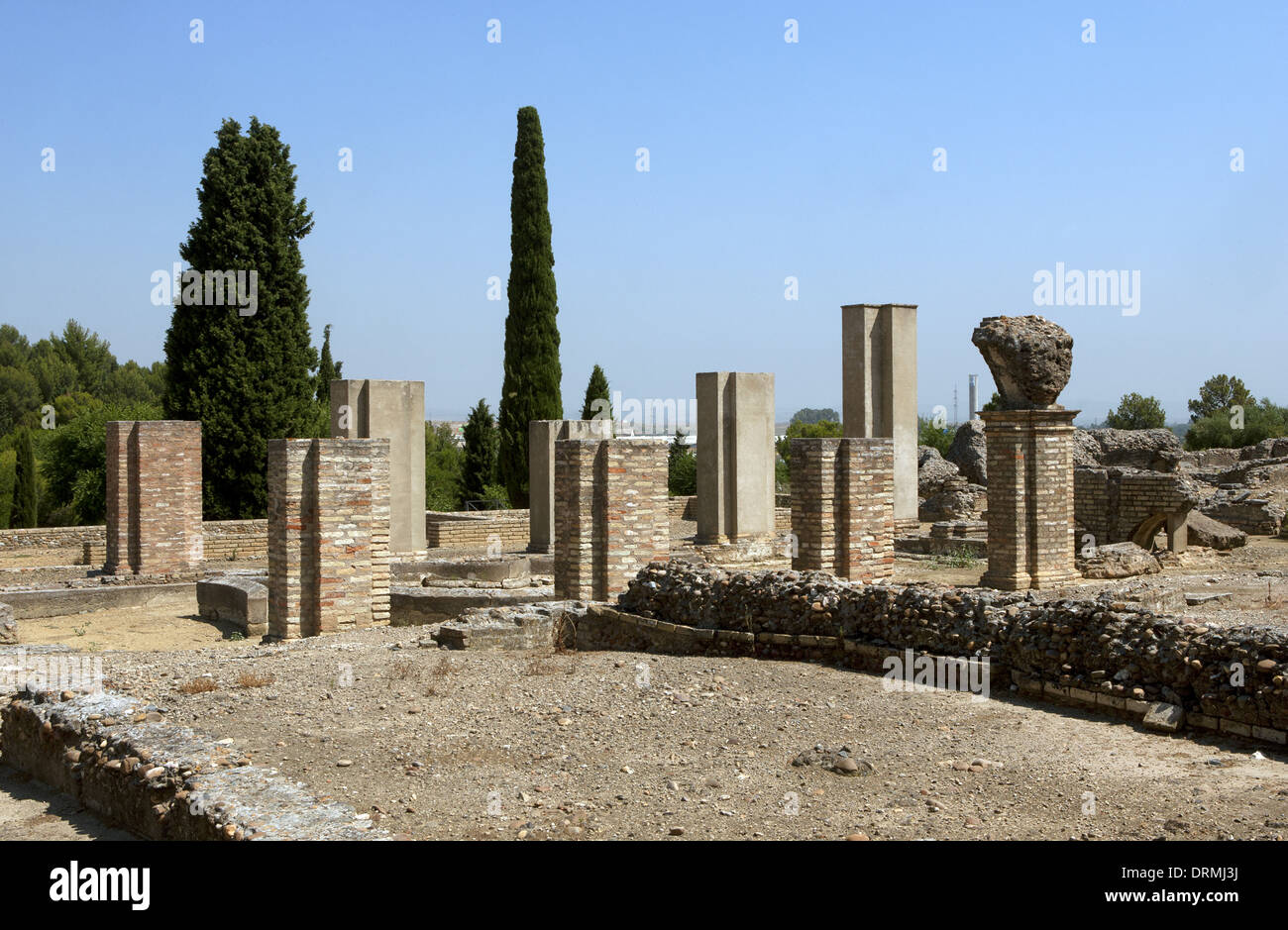Spain. Italica. Roman city founded c. 206 BC. Domus of the Exedra ...