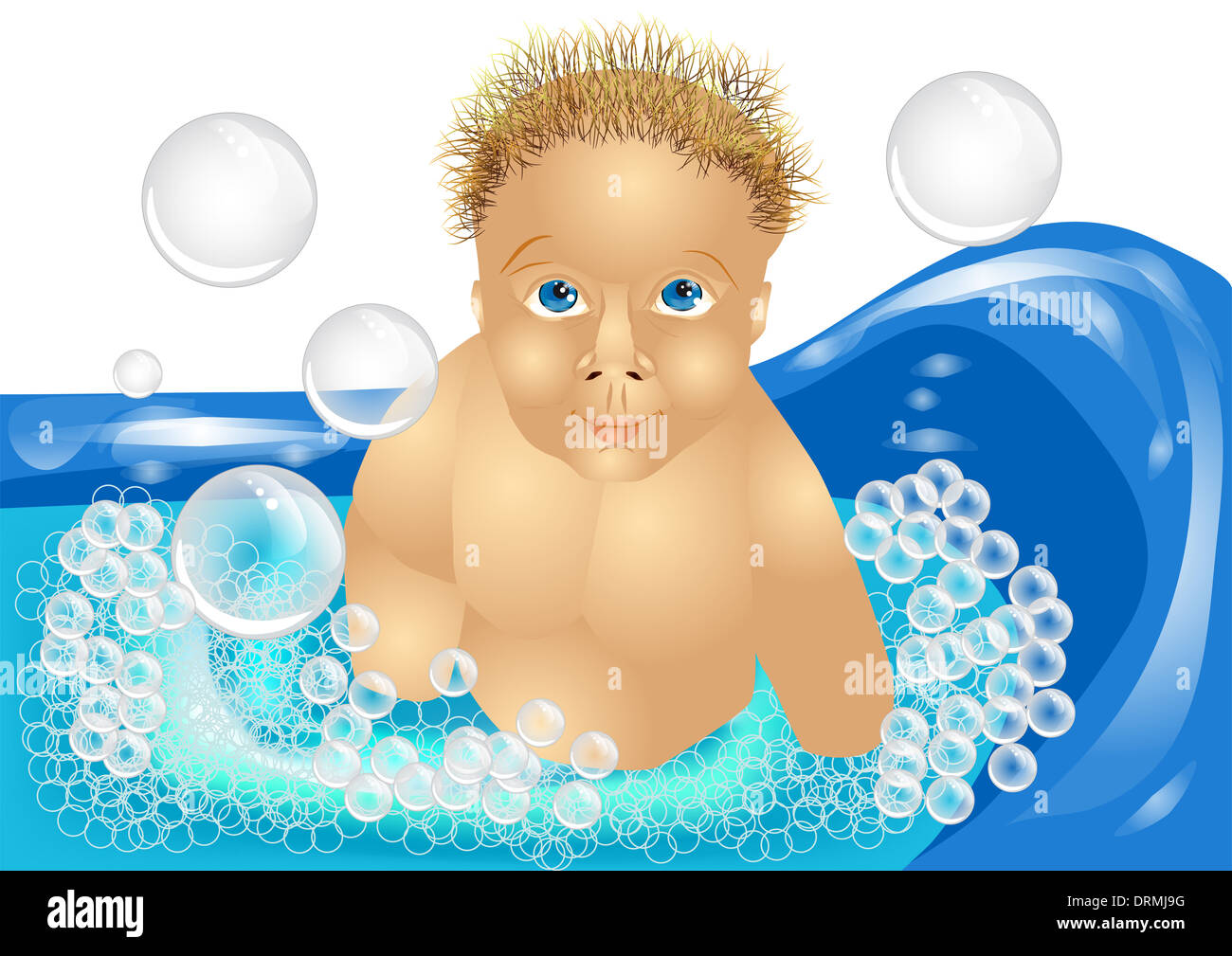 child bath isolated on a white background. 10 EPS Stock Photo - Alamy