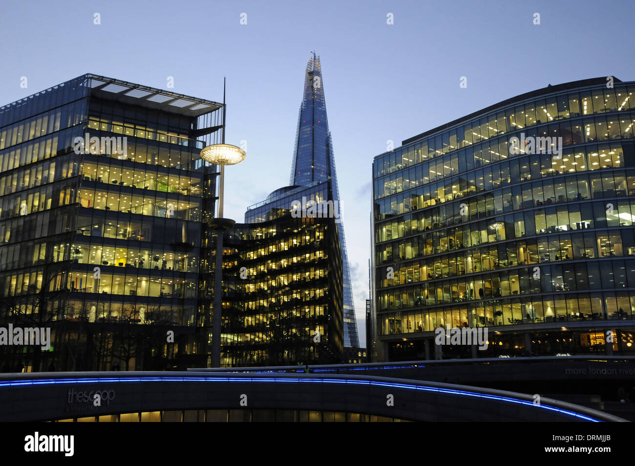 The shard and its reflection in an office building hi-res stock ...