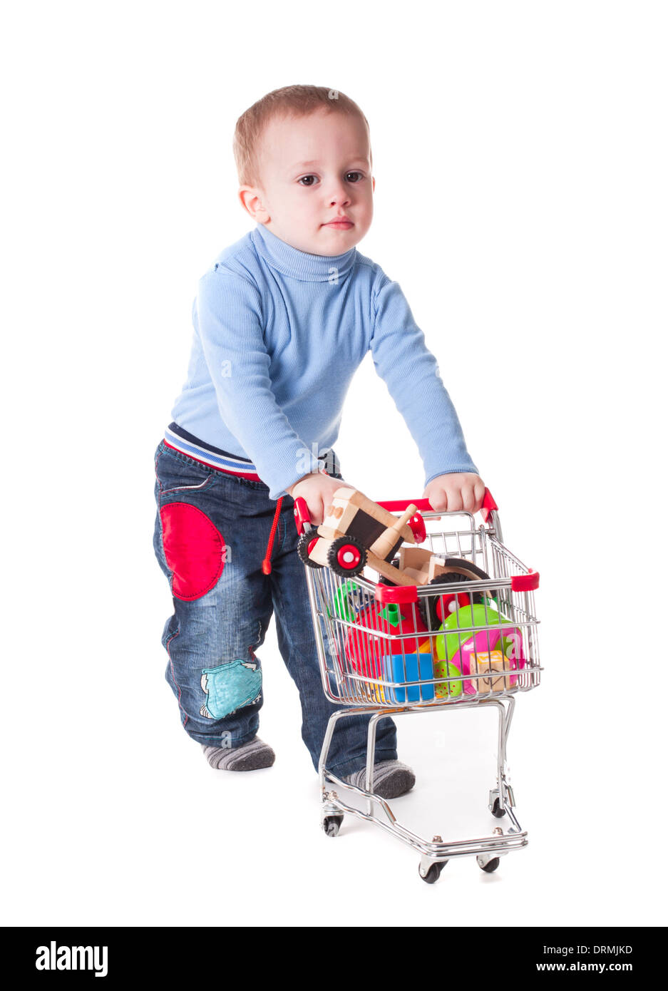 Boy and shopping Stock Photo - Alamy