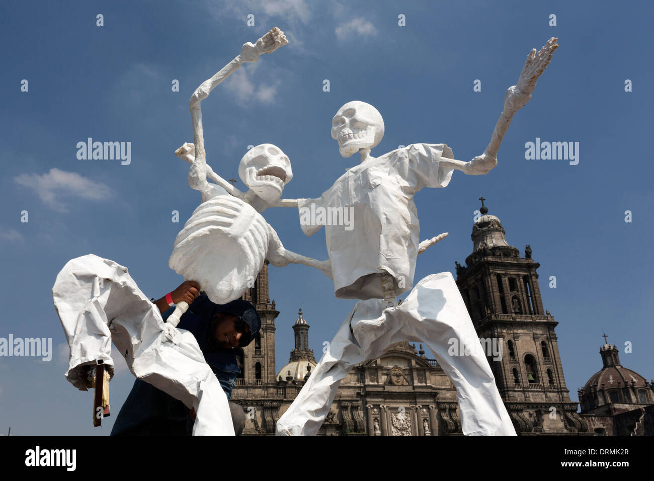 Group of skeletons that were part of a sculptural installation tribute ...