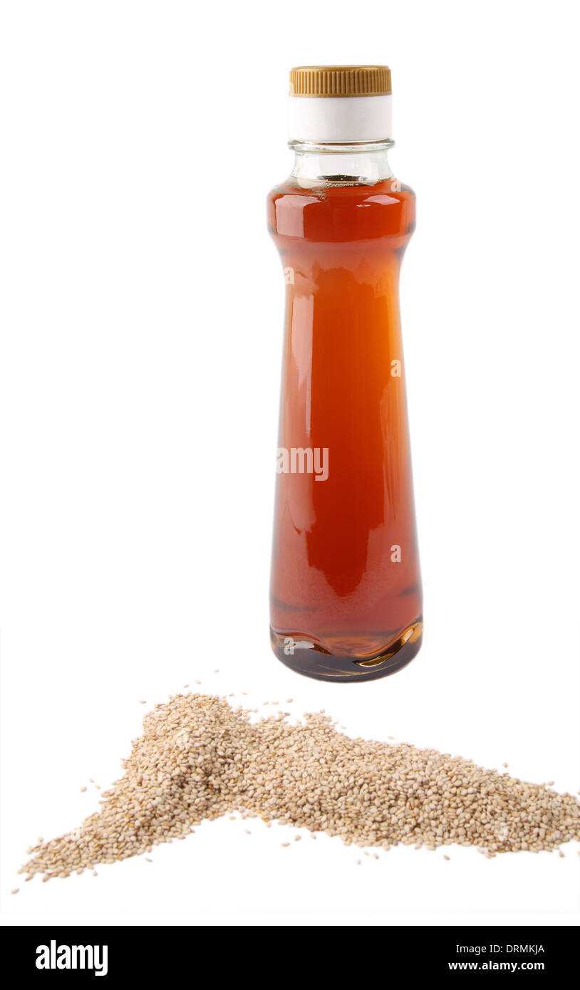 Sesame oil isolated Cut Out Stock Images & Pictures - Alamy