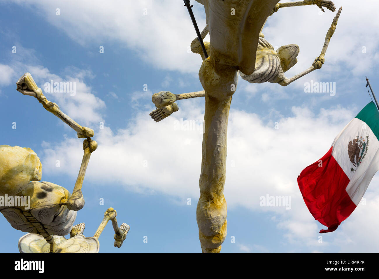 Group of skeletons that were part of a sculptural installation tribute ...