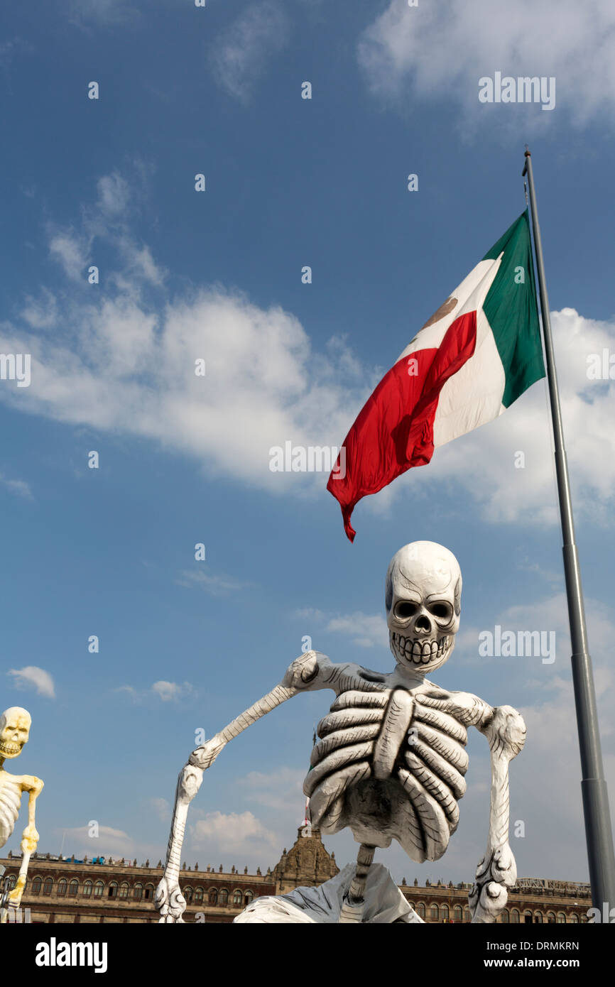 Group of skeletons that were part of a sculptural installation tribute ...