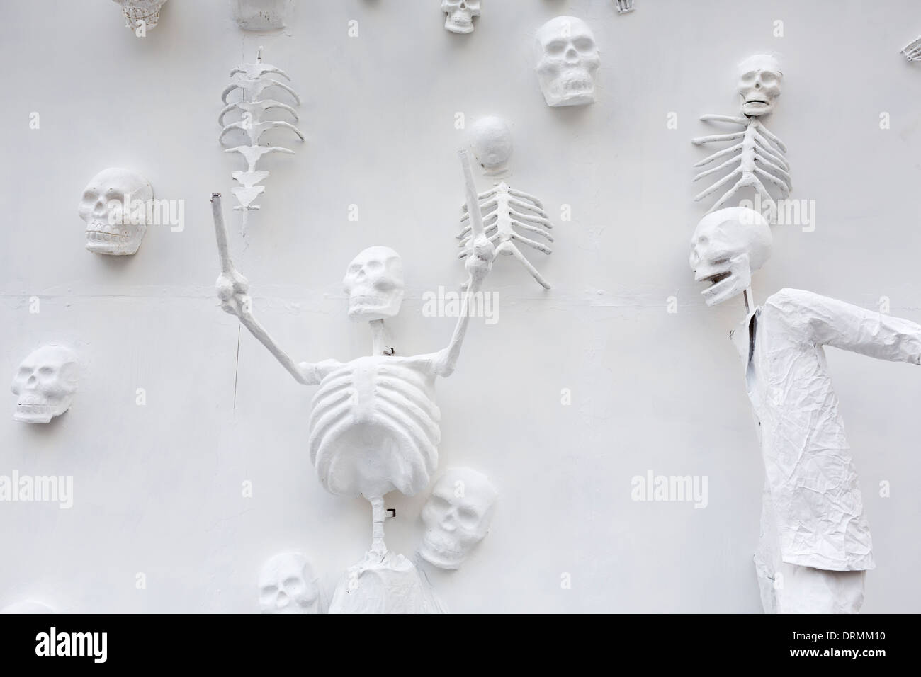 Group of skeletons that were part of a sculptural installation tribute ...