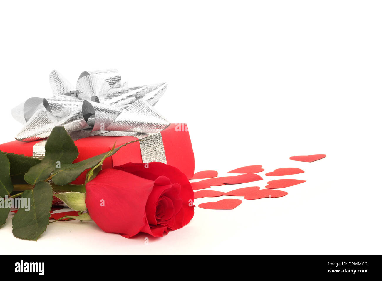 Happy anniversary card with red rose Cut Out Stock Images & Pictures ...