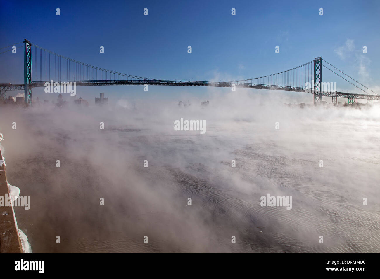 Detroit, Michigan - The Ambassador Bridge, which links Detroit ...