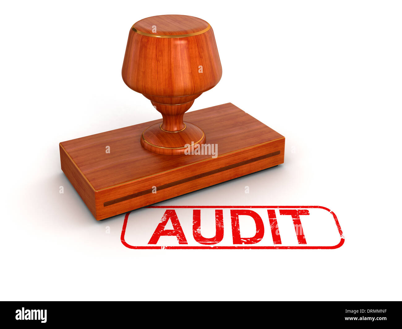 Rubber Stamp audit (clipping path included Stock Photo - Alamy