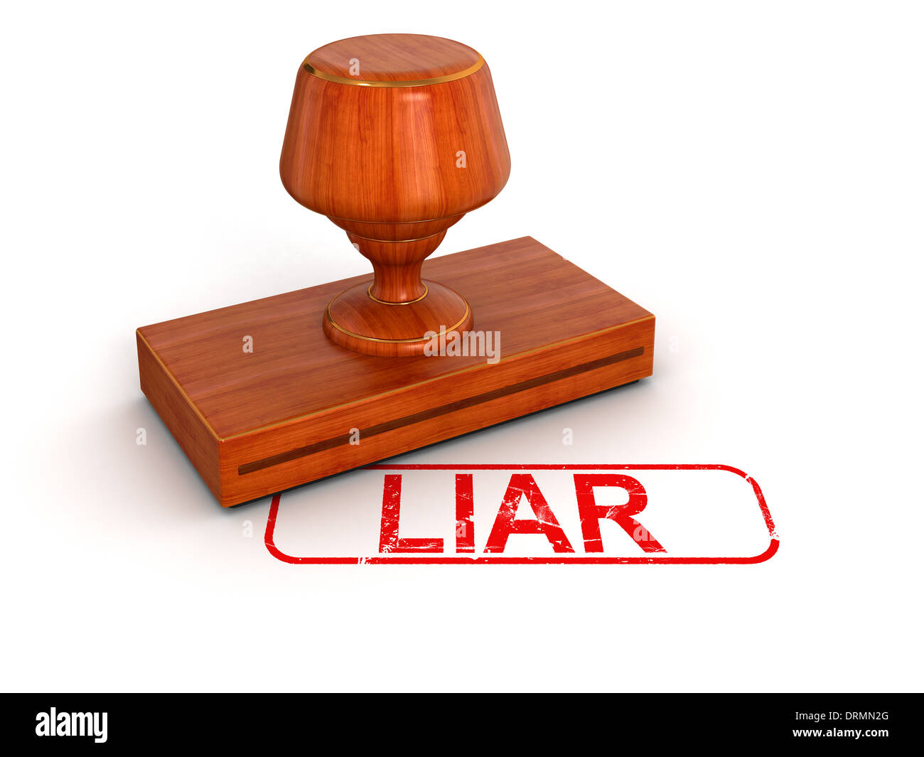Rubber Stamp Liar (clipping path included Stock Photo - Alamy