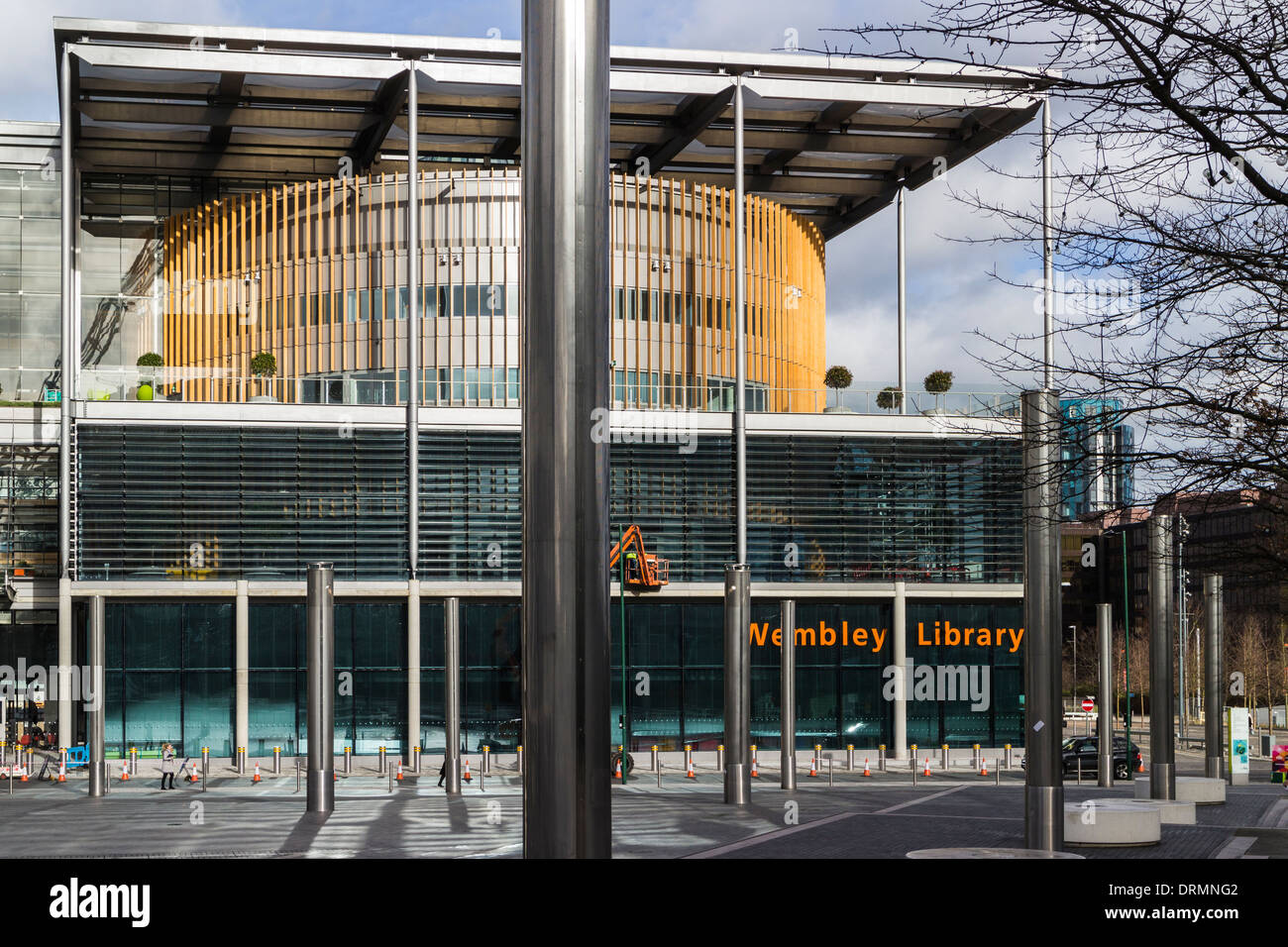 Brent Civic Center building with the Wembley Library Stock Photo - Alamy