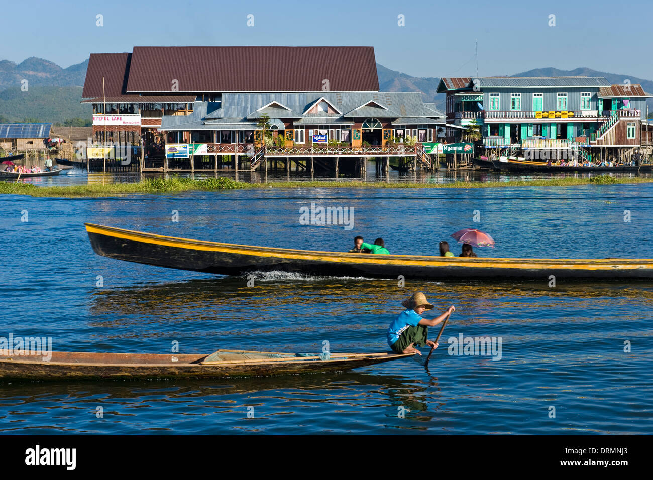 Myanmar, Inle lake, boat Stock Photo - Alamy