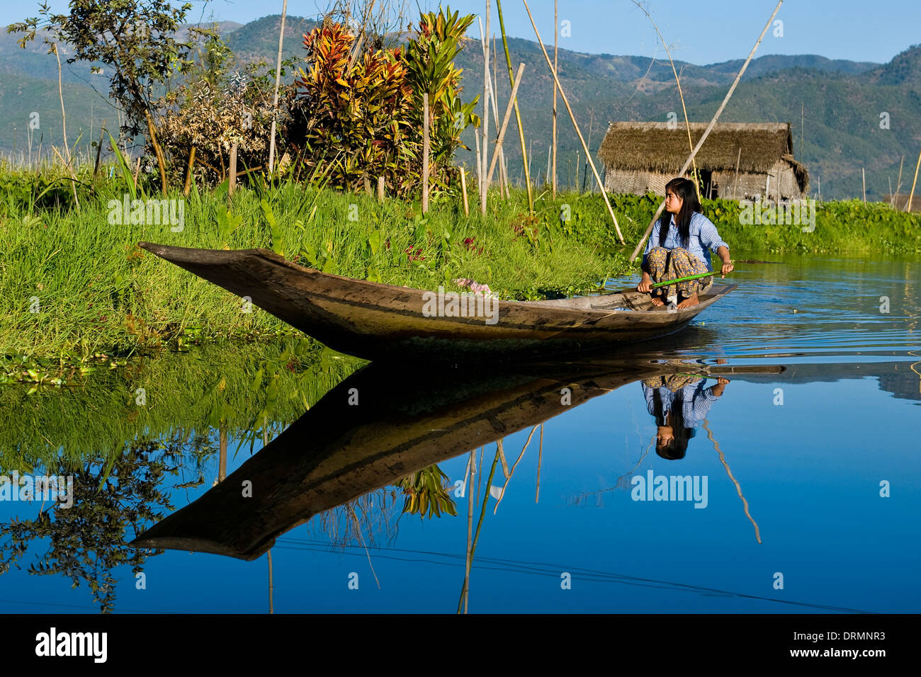 Myanmar, Inle lake, boat Stock Photo - Alamy