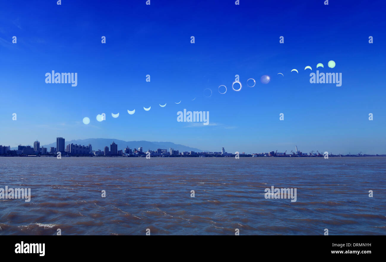 Total solar eclipse progression hi-res stock photography and images - Alamy