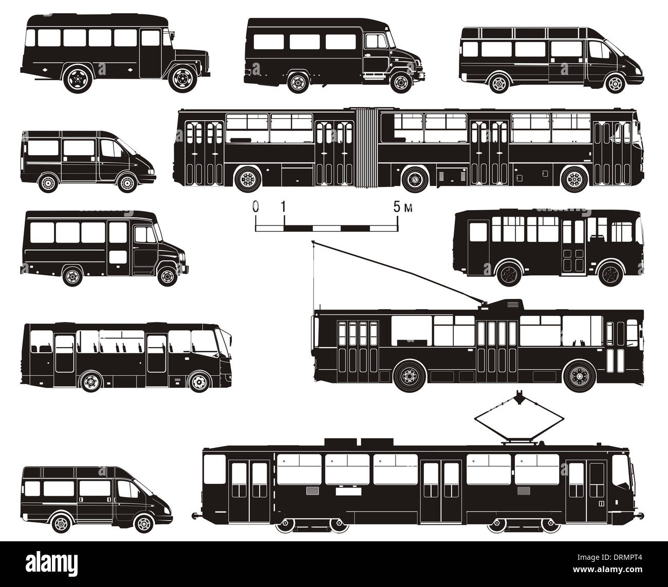 public transport set Stock Photo - Alamy