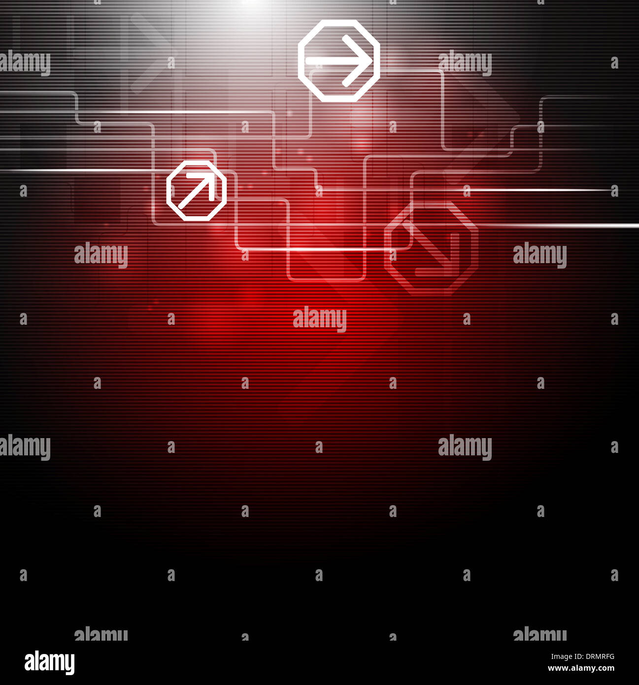 Creative vector hi-tech design with arrows Stock Photo - Alamy