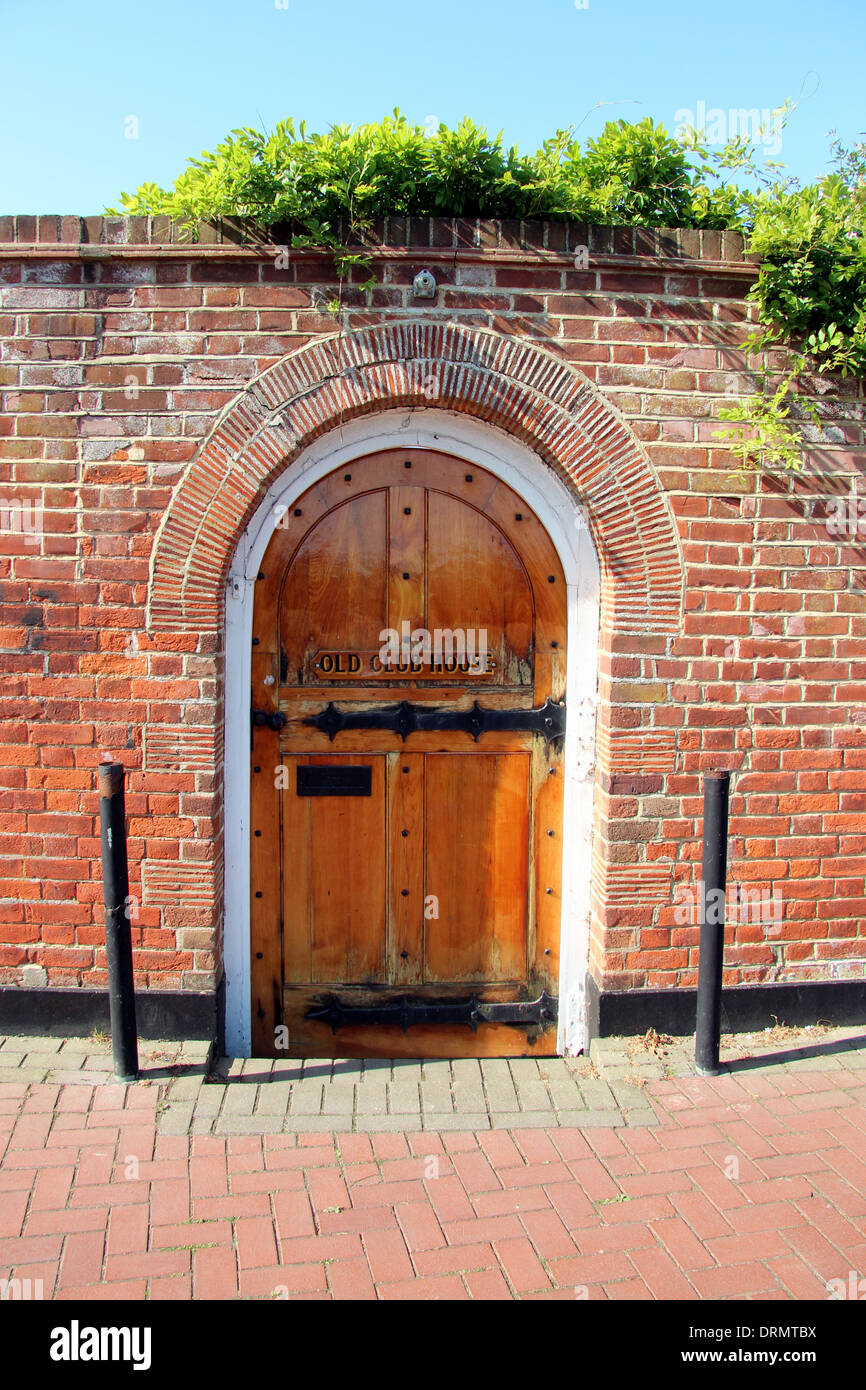 The old wooden door from the old Yacht Club in Burnham on Crouch Stock ...