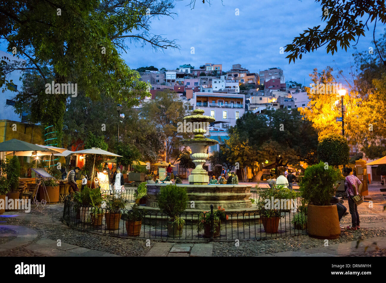 St. Fernando square, one of the squares in the city nightlife Stock ...