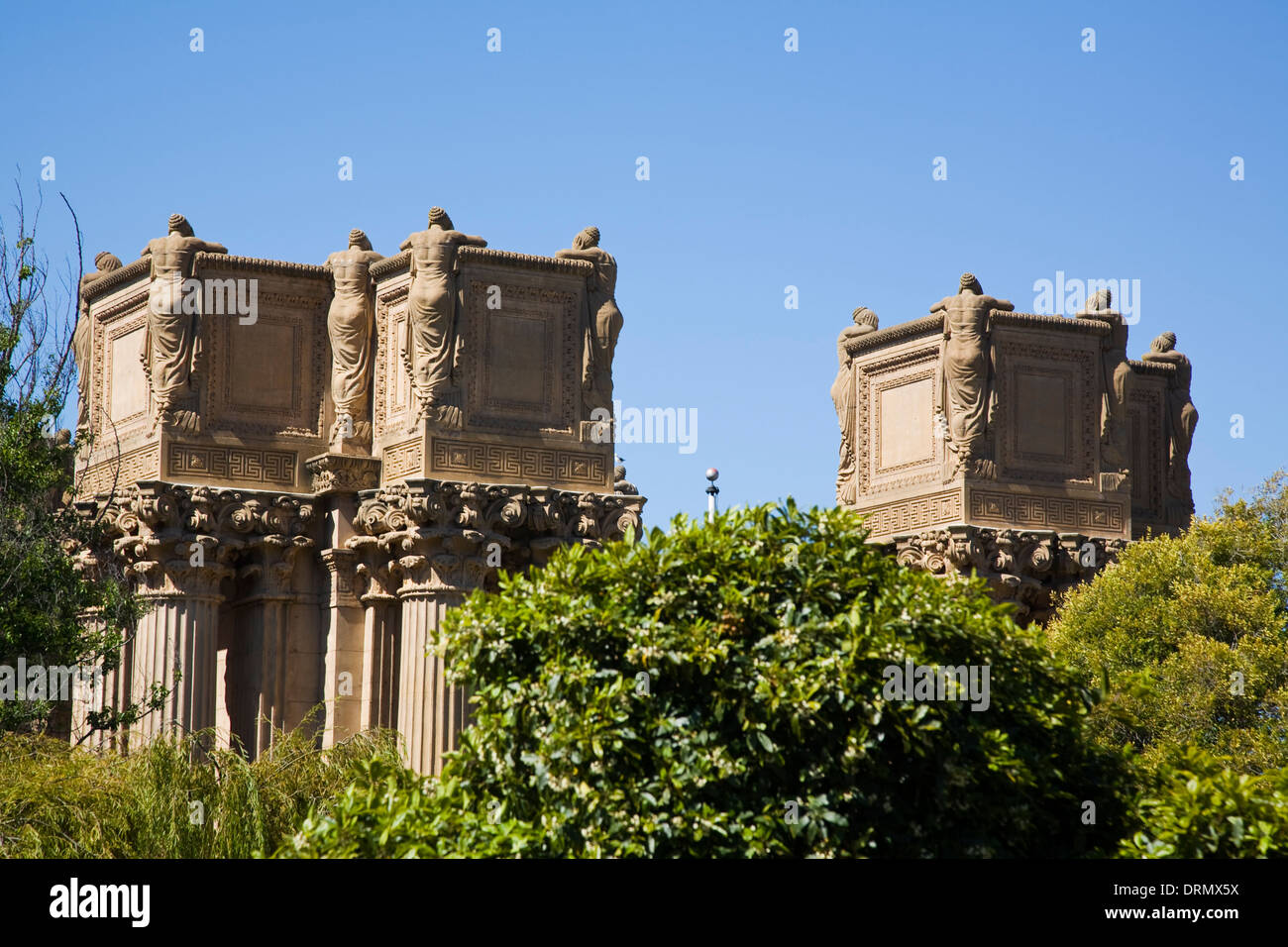 Top of Columns Palace of Fine Art San Francisco, CA, California, USA ...