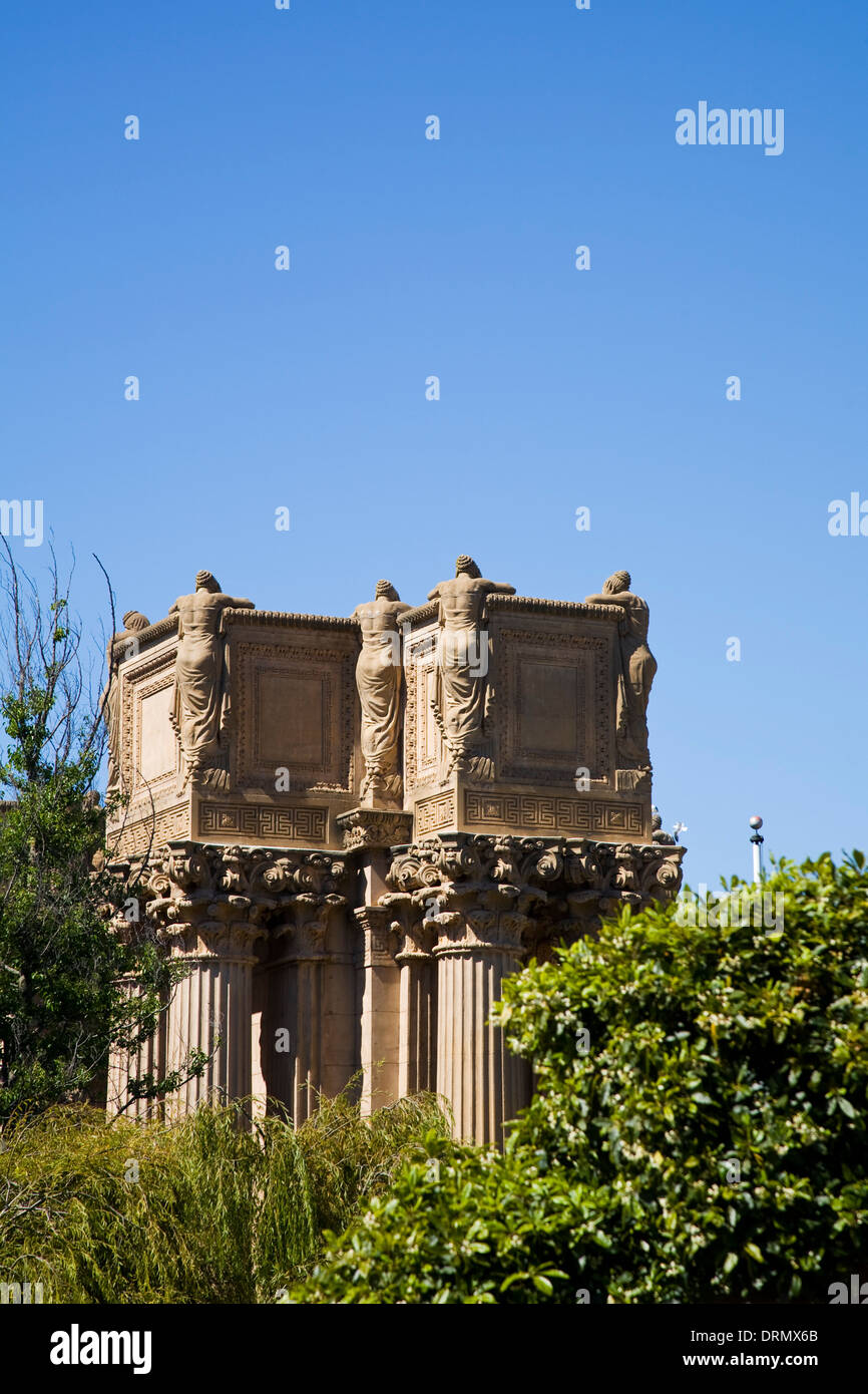 Top of Columns Palace of Fine Art San Francisco, CA, California, USA ...