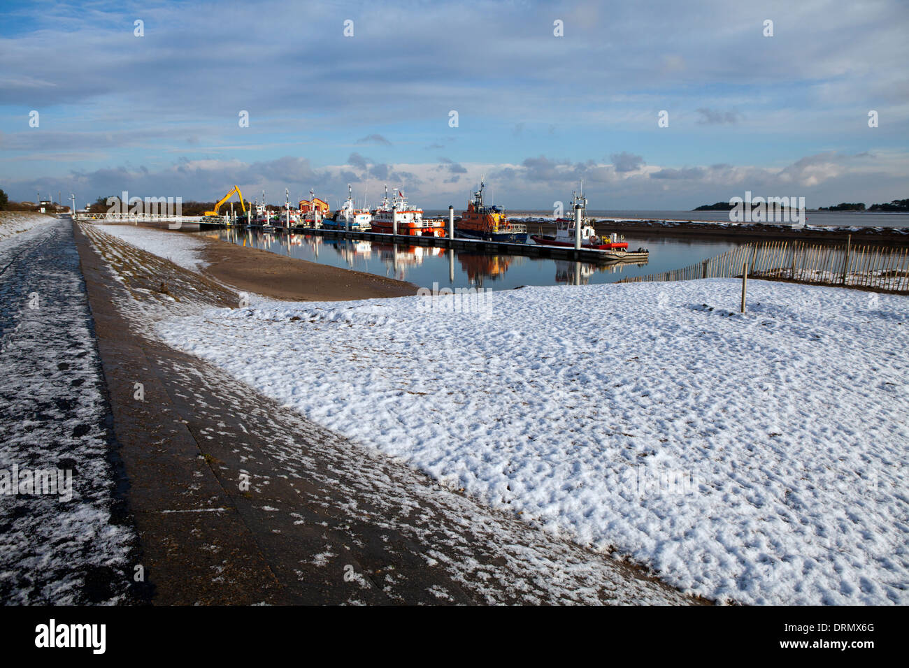Outer harbor, working vessels of off shore wind farm Stock Photo - Alamy