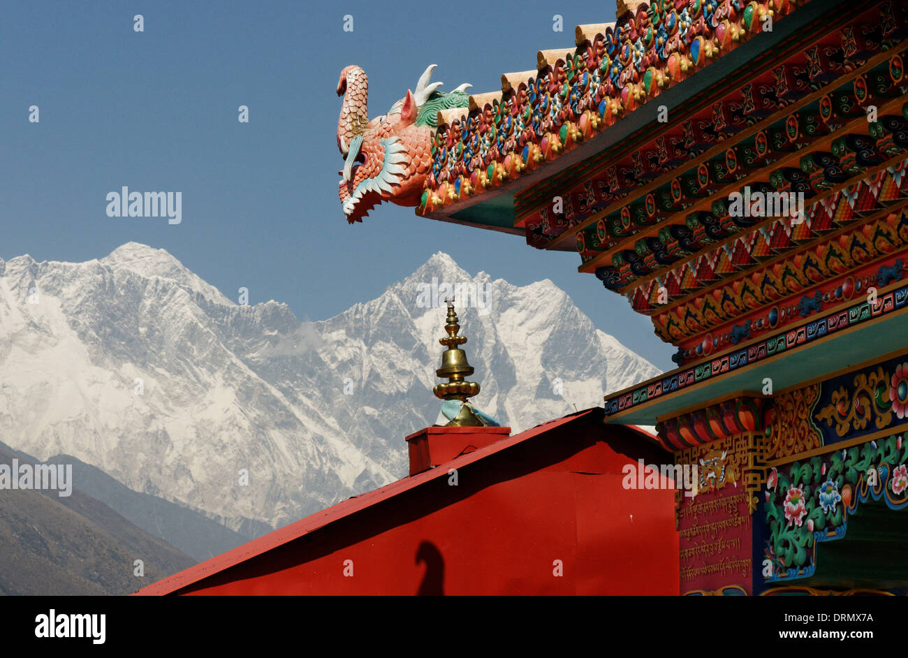 Tengboche (Thyangboche) monastery on the everest base camp trek with ...