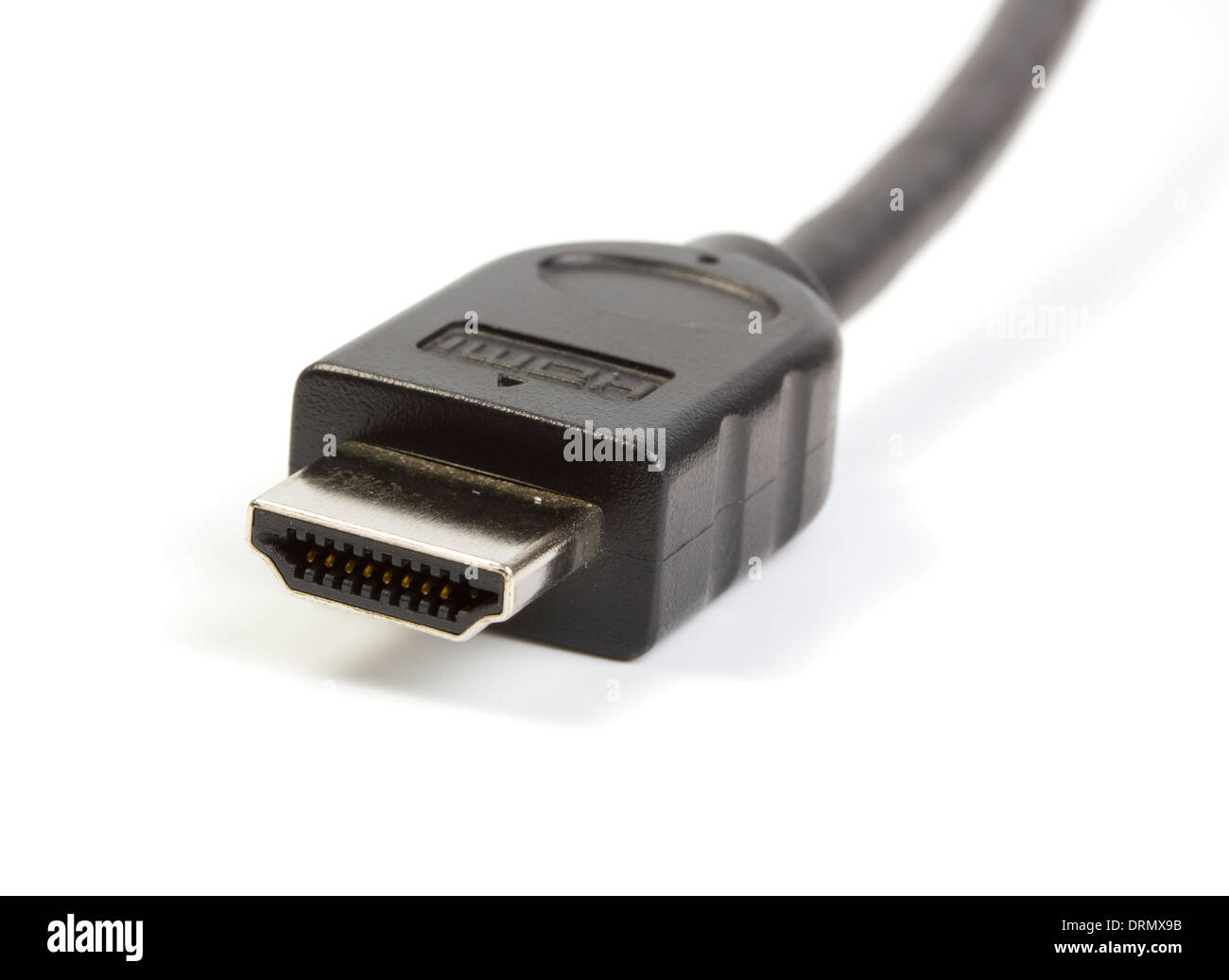 HDMI cable close-up isolated on white background Stock Photo - Alamy