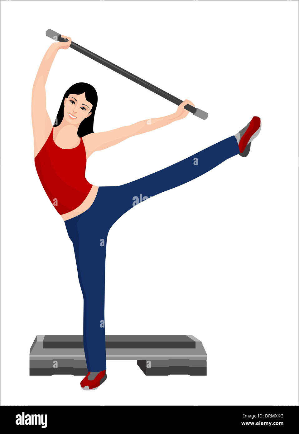 Cartoon women fitness hi-res stock photography and images - Alamy